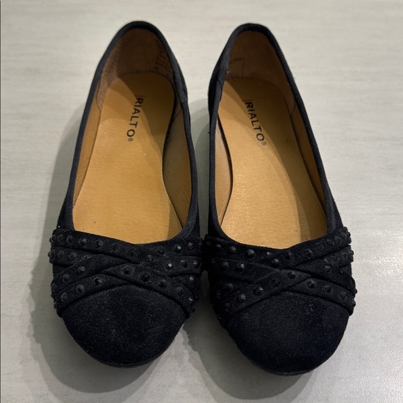 Rialto | Shoes | Rialto Elegant Black Slipon Flat Shoes Size 75 Tts ...